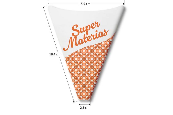 Cono para Crepa, blanco, Personalizado – Super Materias