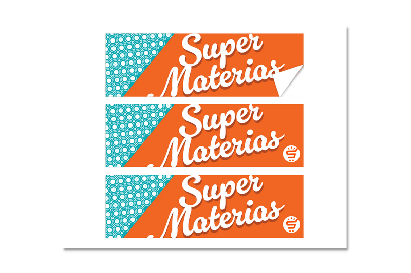Etiquetas Adhesivas (Stickers) Rectangulares Chicas – Super Materias