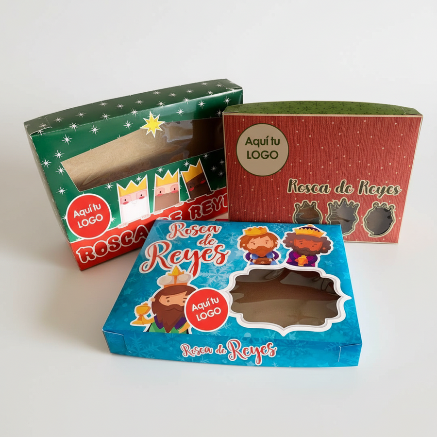 Caja para Rosca de Reyes Personalizada – Super Materias