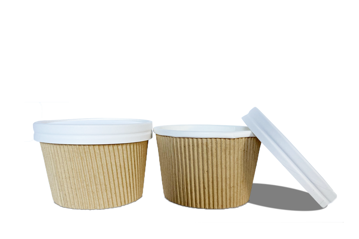 Contenedores de Cartón Circulares para Enviar Comida — Super Materias